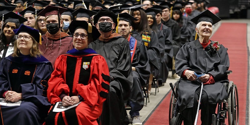 A 90-year-old woman completes her graduation 71 years later